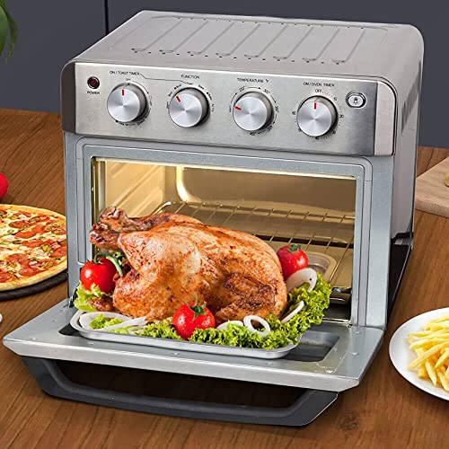 7-in-1 19QT Countertop Convection Toaster Air Fryer Oven Combo Stainless Steel…