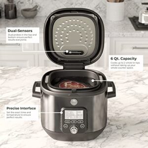 Magnifique 6 Quart Multi Slow Cooker with Two Temperature Probe + Precision Sous-Vide, 8-in-1 to Steam, Bake, Roast, Sear, Sauté, Yogurt Maker, Delay Start Programmable, Stainless Steel