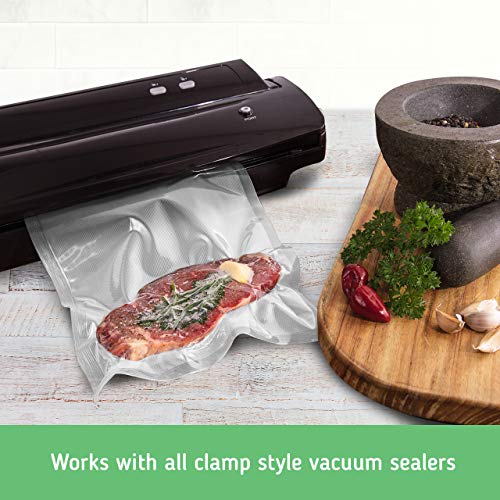 Nutri-Lock Vacuum Sealer Bags. 100x Quart (8x12) and Pint (6x10) Vac Seal Bags (50 of Each). Commercial Grade Food Saver Bags. Works with FoodSaver. Perfect for Sous Vide.