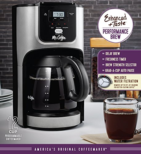 Mr. Coffee 12-Cup Programmable Coffee Maker with Brew Strength Selector