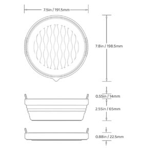 Foldable Air Fryer Silicone Pot, 7.5 Inch Air Fryer silicone liners Reusable Air Fryer Basket, Non-Stick Food Safe Air Fryer Oven Accessories