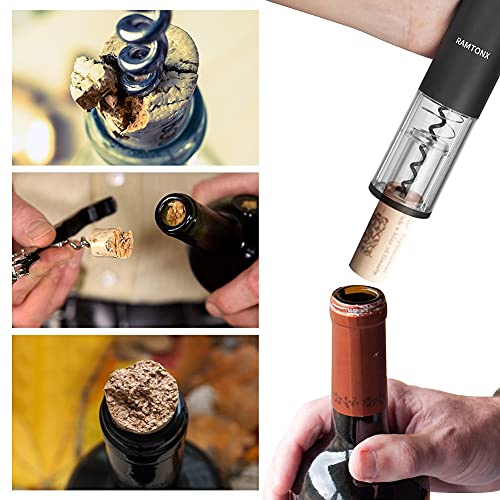 Electric Wine Bottle Opener Set, Automatic Battery Operated Wine Opener Contains Corkscrew for Wine Bottle, Wine Foil Cutter,Wine Stopper, Wine Pourer, Wine Accessories 4-in-1 Gift For Women