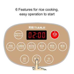 Tianji Electric Rice Cooker FD30D with Ceramic Inner Pot, 6-cup(uncooked) Makes Rice, Porridge, Soup,Brown Rice, Claypot rice, Multi-grain rice,3L