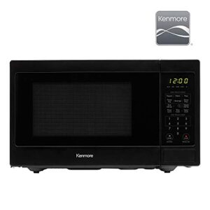 kenmore 70929 0.9 cu. ft small compact 900 watts 10 power settings, 12 heating presets, removable turntable, ada compliant countertop microwave, black