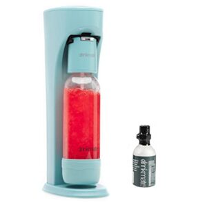 DrinkMate OmniFizz Sparkling Water and Soda Maker, Carbonates Any Drink, with 3 oz CO2 Test Cylinder (Arctic Blue)