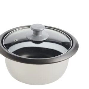 Servappetit 8 Cup Rice Cooker For Any Size Meal, Dishwasher safe, Removable Pot and Lid, Non-stick coating, Black