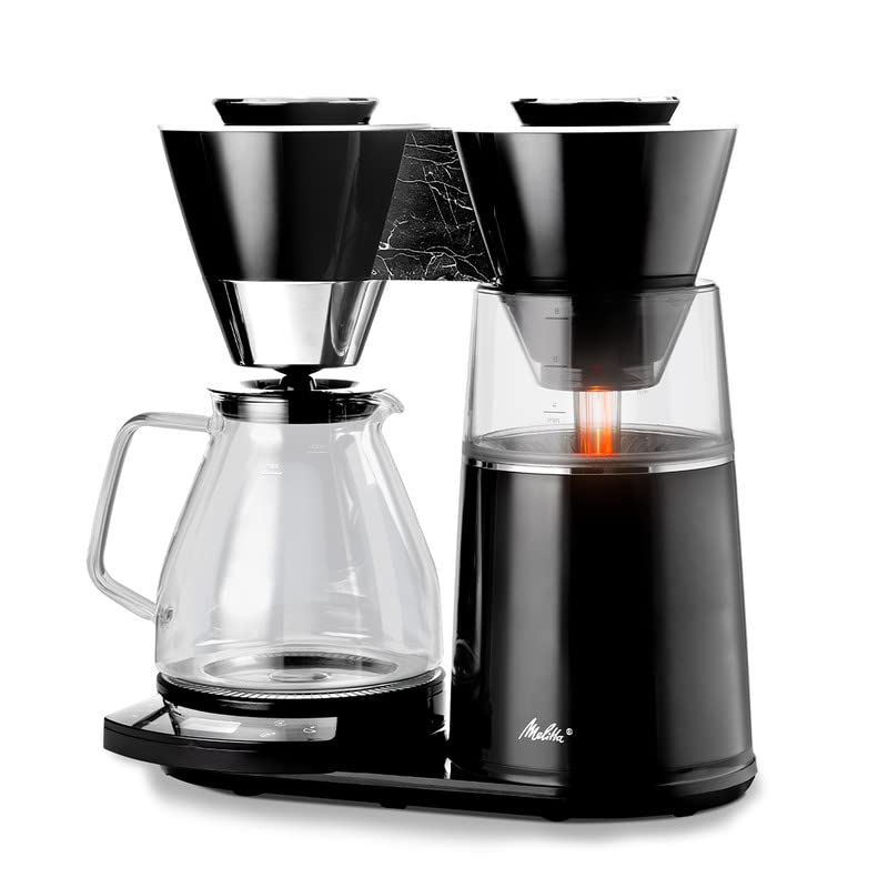 Melitta Vision Marble Black Drip Coffee Maker Luxe Automatic 12-Cup Programmable Coffee Maker