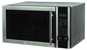 magic chef 1.1 cu. ft. 1000w countertop microwave oven with stylish door handle, black