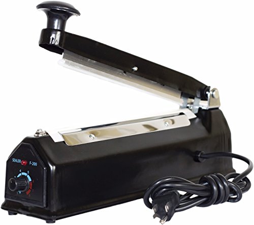 Bag-N-Seal Impulse - Cellophane Bag Sealer with Extra Heating Element & Teflon Sheet, 8"/200mm