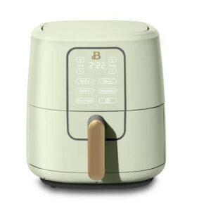 beautiful 6 quart touchscreen air fryer, sage green by drew barrymore