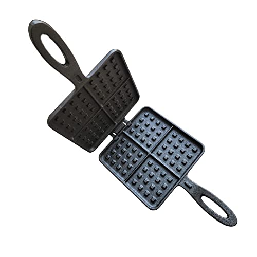 HAWOK Cast Iron Square Waffle Iron Waffle Maker