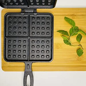 HAWOK Cast Iron Square Waffle Iron Waffle Maker