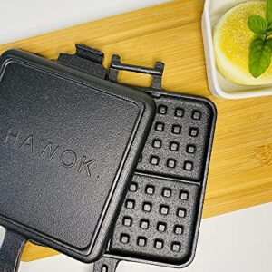 HAWOK Cast Iron Square Waffle Iron Waffle Maker