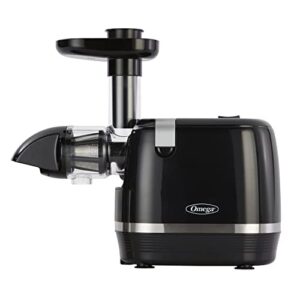 omega cold press 365 juicer masticating for fruit vegetable and leafy greens, 150-watt, black (renewed premium)