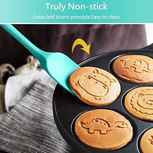 Mini Pancakes Maker, Nonstick Egg Frying Pan, Breakfast Griddle Mini Pancake Fried Egg Pan for Kids Tortilla Blintzes Pancake Mold Pan,Gas Stove & Induction Cookware Compatible