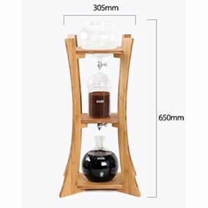 KALDIN DUTCH Cold Brew Coffee Iced Coffee Maker For 15 People 1500ml Wooden Tower Home Drip Dutch Machine (Dark Brown)