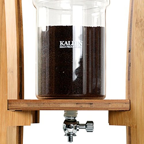 KALDIN DUTCH Cold Brew Coffee Iced Coffee Maker For 15 People 1500ml Wooden Tower Home Drip Dutch Machine (Dark Brown)