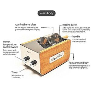 BOCABOCA Coffee Bean Roaster 500 Home Roasting Machine with Cooler Nuts Barista Home Kitchen Cafe 220V & JISAM TRADE Simple English User's Guide.