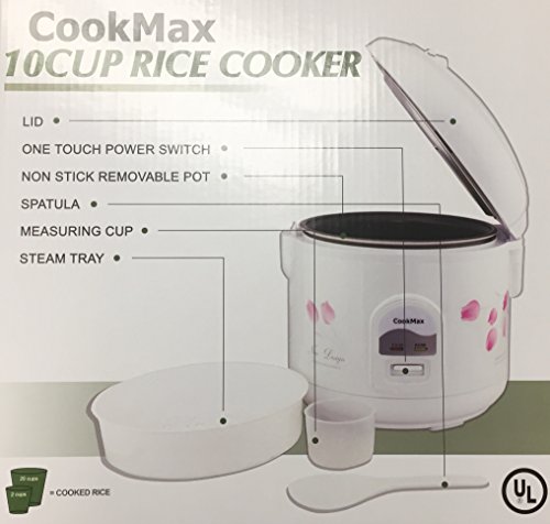 CookMax 10 Cup Rice Cooker (2-20 cups of cooked rice)