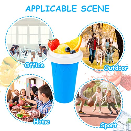 Slushy Cup,Slushie Maker Cup, TIK TOK Quick Frozen Magic Cup,DIY Homemade Squeeze Ice Cup(Green)