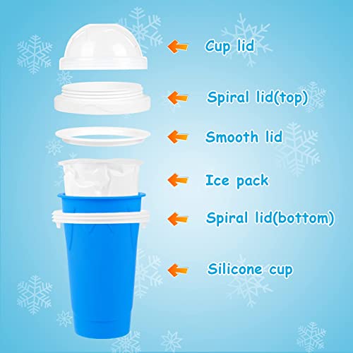 Slushy Cup,Slushie Maker Cup, TIK TOK Quick Frozen Magic Cup,DIY Homemade Squeeze Ice Cup(Green)