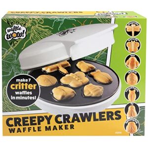 The Original Creepy Crawly Bug Waffle Maker - Make 7 Fun Different Insect Shaped Pancakes Including a Beetle, Lady Bug, Bee & More- Electric Non-stick Waffler, Fun Gift or Breakfast Treat for Kids