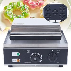 Commercial Non-Stick Waffle Donut Machine Plum Flower 5 Holes Double-Sided 1500W Electric Doughnut Maker For Baking Delicious Donuts