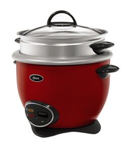 oster ckstrcms14-r 7-cup uncooked resulting in 14-cup cooked rice cooker with steam tray, red