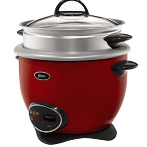 Oster CKSTRCMS14-R 7-Cup uncooked resulting in 14-Cup cooked Rice Cooker with Steam Tray, Red