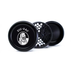 Zig-Zag x Flower Mill - Large - 2.5 Inch - Spice Grinder - CNC machined from aircraft-grade 6061 aluminum and anodized finish