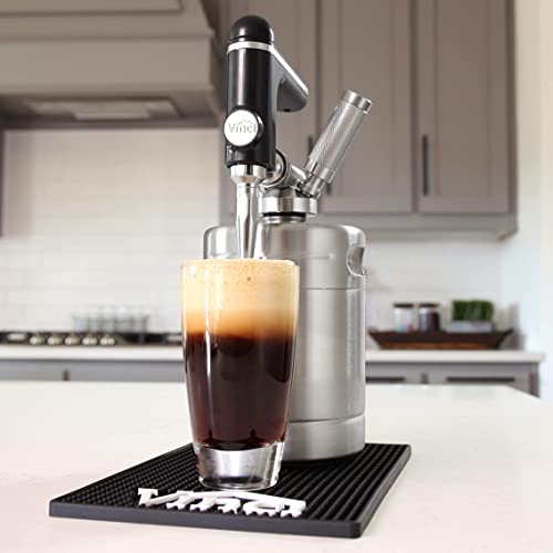 VINCI Nitro Cold Brew Maker Stainless Steel Home Brew Nitrogen Infusion Coffee Keg System Easy One Handed Dispensing System Includes Drip Mat