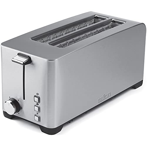 Salton ET1817 Long Slot, 4 Slice Toaster, Silver