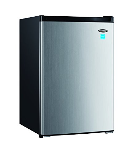 Danby 4.5 cu. ft. Compact Refrigerator with True Freezer (DCR045B1BSLDB-3), Steel