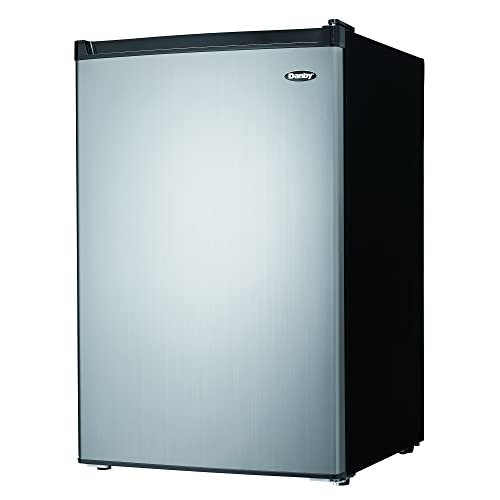 Danby 4.5 cu. ft. Compact Refrigerator with True Freezer (DCR045B1BSLDB-3), Steel