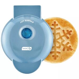 Snowflake Mini Waffle Maker Metallic Blue