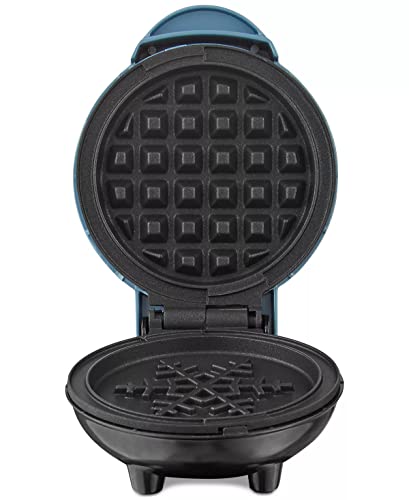 Snowflake Mini Waffle Maker Metallic Blue