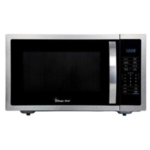 magic chef hmm1611st2 1.6 cu. ft. countertop microwave, stainless steel