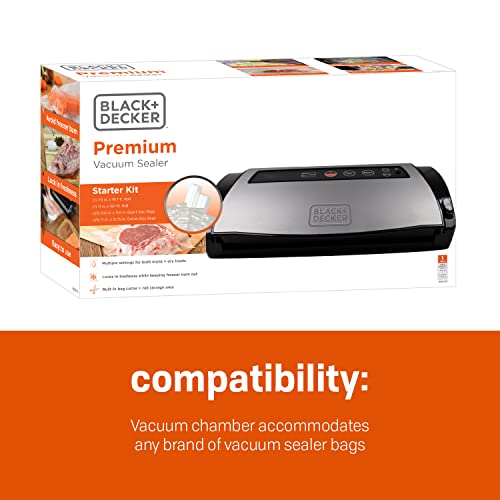 Black + Decker BD8173 Vacuum Sealer, Standard, Silver & Black