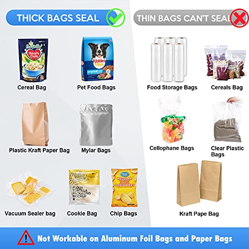 Mini Chip Bag Heat Sealer, Portable Food Sealer, Bag Resealer for Food Storage, Handheld Sealing Machine for Candy Bag, Pet Food Bag, Snack Bags, with Power Cable (No Battery Needed) - Mint