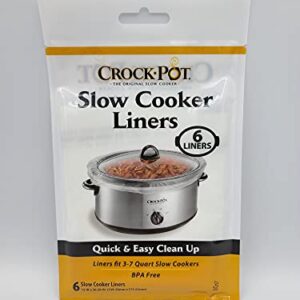 3-7 Quart Premium Crock Pot Slow Cooker Liners 13 IN X 20 IN (Total of 12 with 2 Packages of 6 Each)