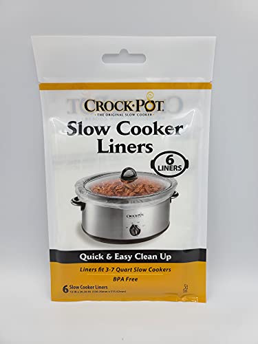 3-7 Quart Premium Crock Pot Slow Cooker Liners 13 IN X 20 IN (Total of 12 with 2 Packages of 6 Each)