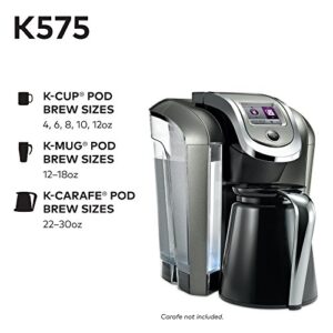 Keurig K575 Coffee Maker, Single Serve K-Cup Pod Coffee Brewer, Programmable Brewer, Platinum