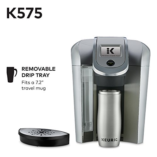 Keurig K575 Coffee Maker, Single Serve K-Cup Pod Coffee Brewer, Programmable Brewer, Platinum