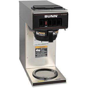 bunn 13300.0001 vp17-1ss pourover coffee brewer with 1-warmer, stainless steel, silver, standard