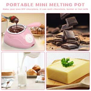 Outamateur Melting Fondue Set,MINI Electric Chocolate Melting Pot,Chocolate Fondue Fountain,Warmer Machine for Milk Chocolate,Cheese,Butter,Candy