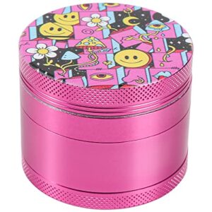 2 inch spice grinder ( pink mushroom pattern )