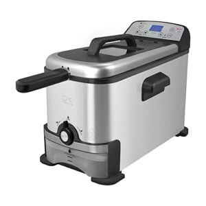 kalorik® 3.2 quart digital deep fryer with oil filtration, stainless steel