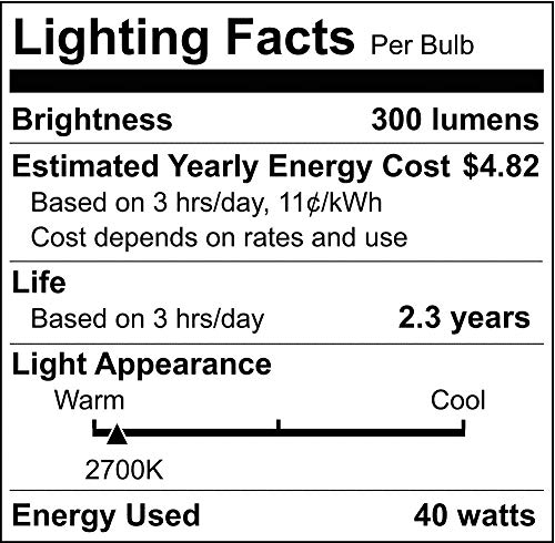 Bulbmaster 4 Pack 40A15/CL - 40 Watts A15 Incandescent Oven Refrigerator Bulb High Temperature Resistant Appliance Bulb - Clear Finish - Standard Household Medium (E26) Base