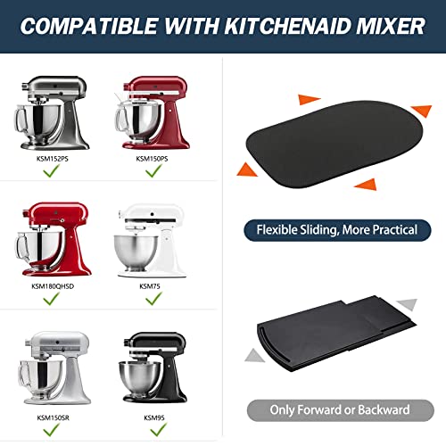 Mixer Slider Mat,Felt Kitchen Appliance Slider Compatible for KitchenAid 4.5-5Qt Tilt-Head Stand Mixer,Appliance Glide Mats,Kitchen Appliance Sliding Tray