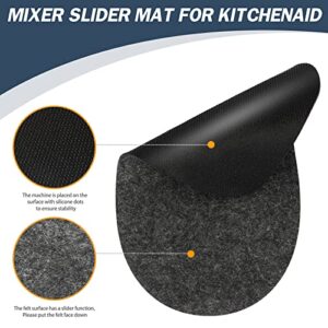 Mixer Slider Mat,Felt Kitchen Appliance Slider Compatible for KitchenAid 4.5-5Qt Tilt-Head Stand Mixer,Appliance Glide Mats,Kitchen Appliance Sliding Tray